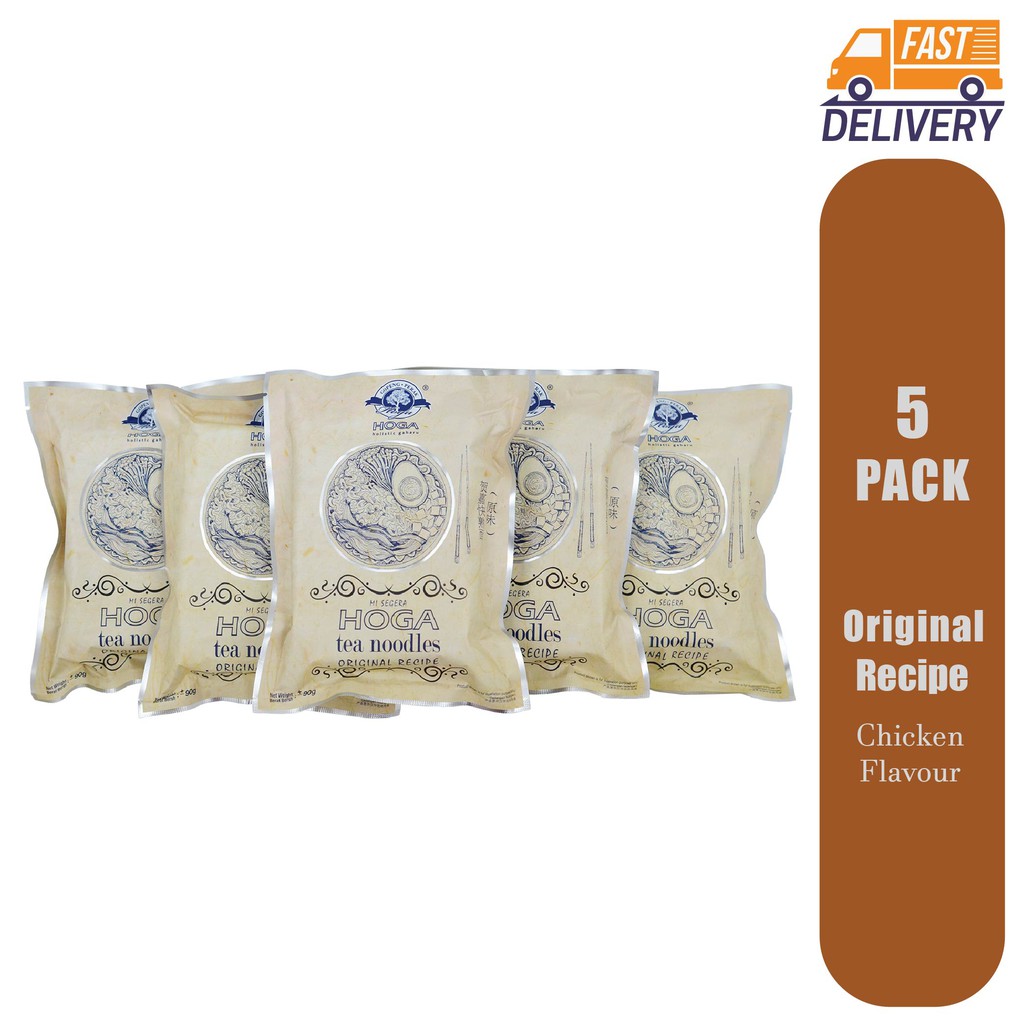 HOGA Agarwood/Gaharu Tea Noodle Original Recipe (Pack of 5) 5包贺嘉快熟面 (原味 ...