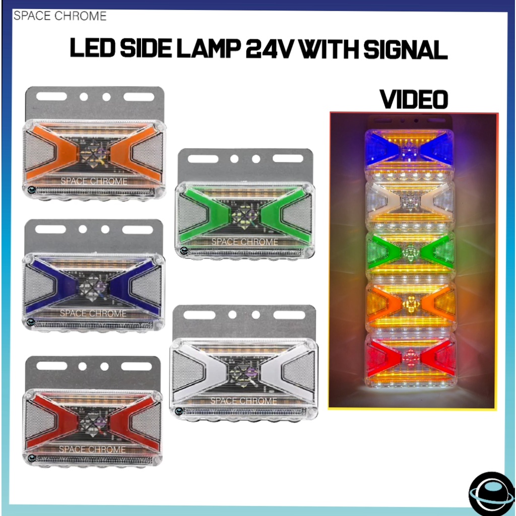 Lampu Led Lori Side Lamp 24V Red / Yellow / Blue / Green / White Truck ...