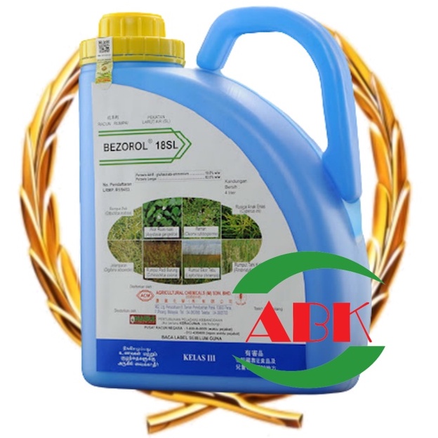 [OFFICIAL SELLER] ACM BEZOROL 18SL 4L GLUFOSINATE AMMONIUM 18% RACUN ...