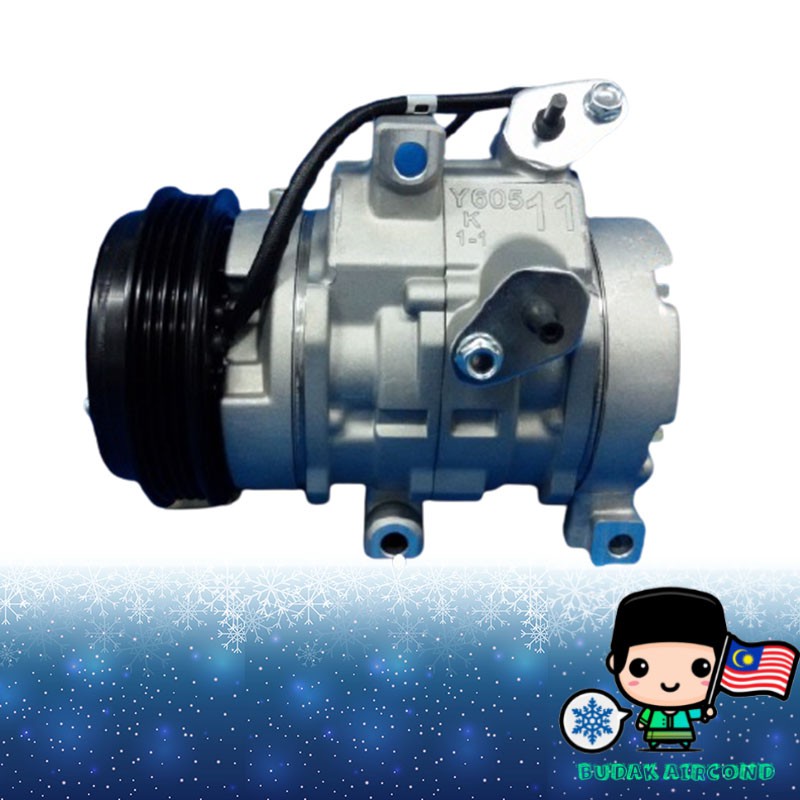 🔥 UPGRADE ALZA COMPRESSOR 🔥PERODUA MYVI SV07C-10S 11C 4PK 12V (NEW) AIR ...