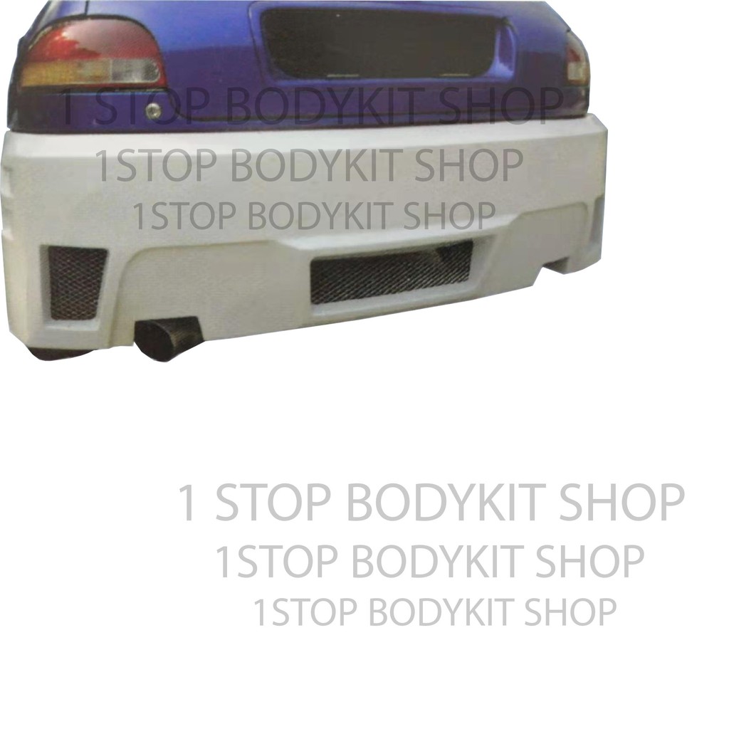 PTOTON SATRIA REAR BUMBER (GBR) FIBER(FIBERGLASS)SKIRT LIP BODYKIT ...