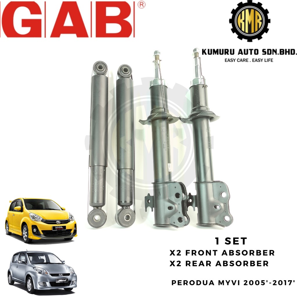 (2@pcs) GAB Gas Front Rear Absorber Perodua Myvi Old Myvi Lagi Best Myvi Icon Myvi GM3 D20N 2018 ...