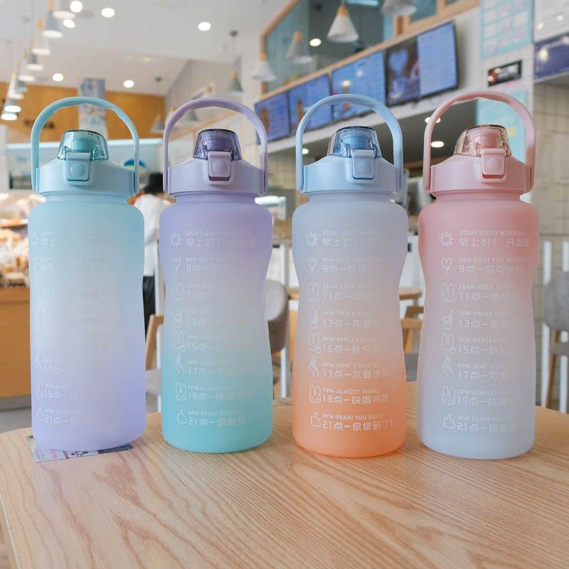 2L pastel free sticker viral bottle / motivational water bottle / jumbo ...
