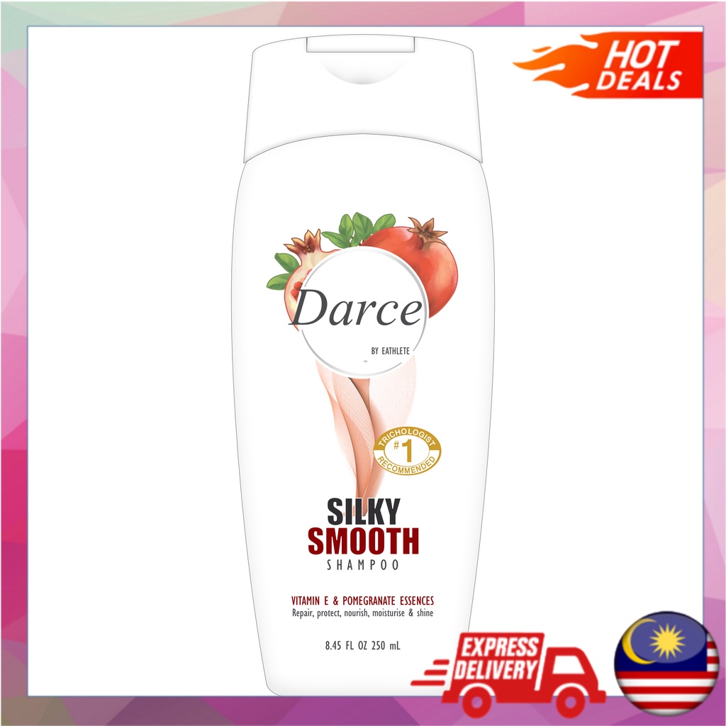 DARCE Silky Smooth Hair Shampoo Pomegranate Essences and Vitamin E ...