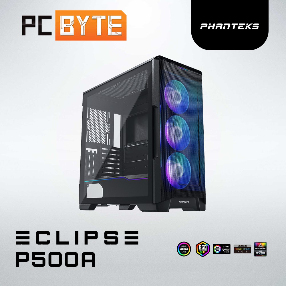 Phanteks Eclipse P500 Air ATX Case TG DRGB - Satin Black | Shopee Malaysia