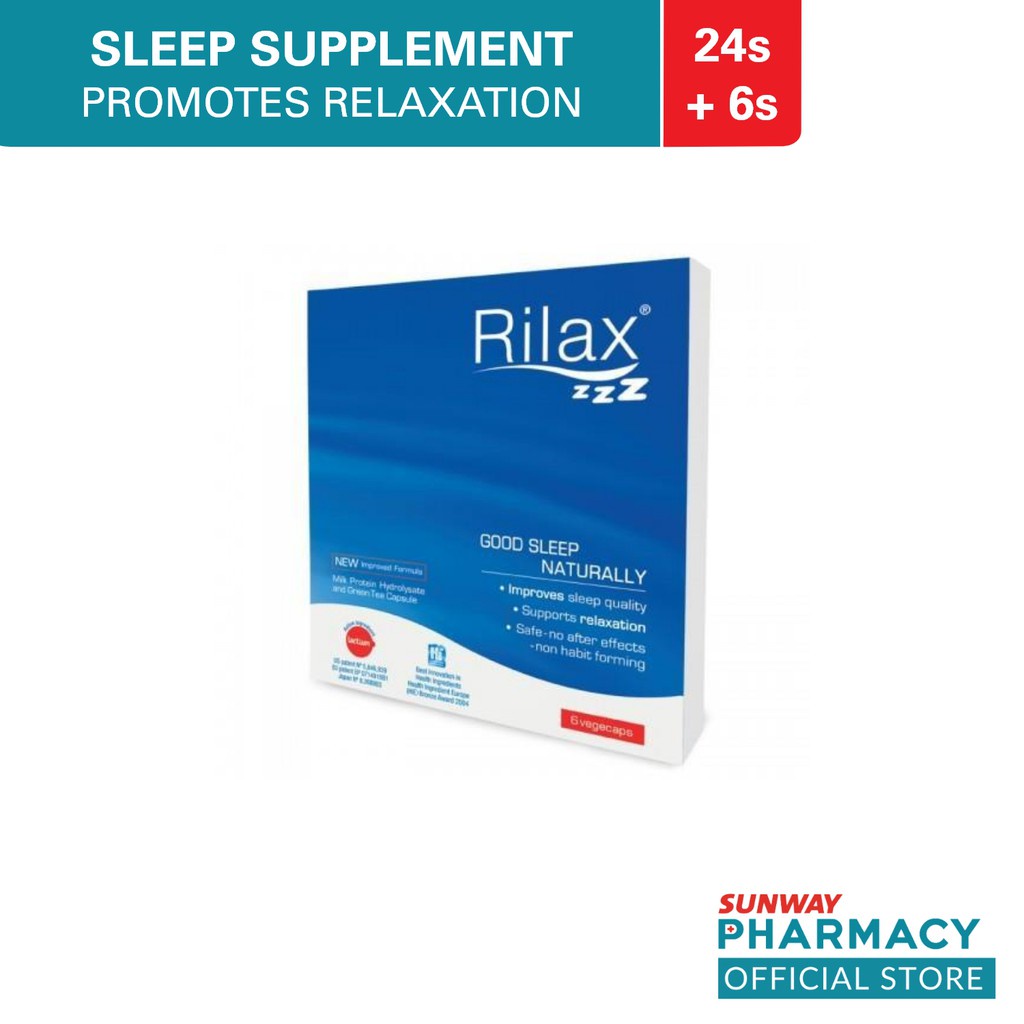 Rilax Natural Sleep Supplement Zzz (24's+6's) | Shopee Malaysia