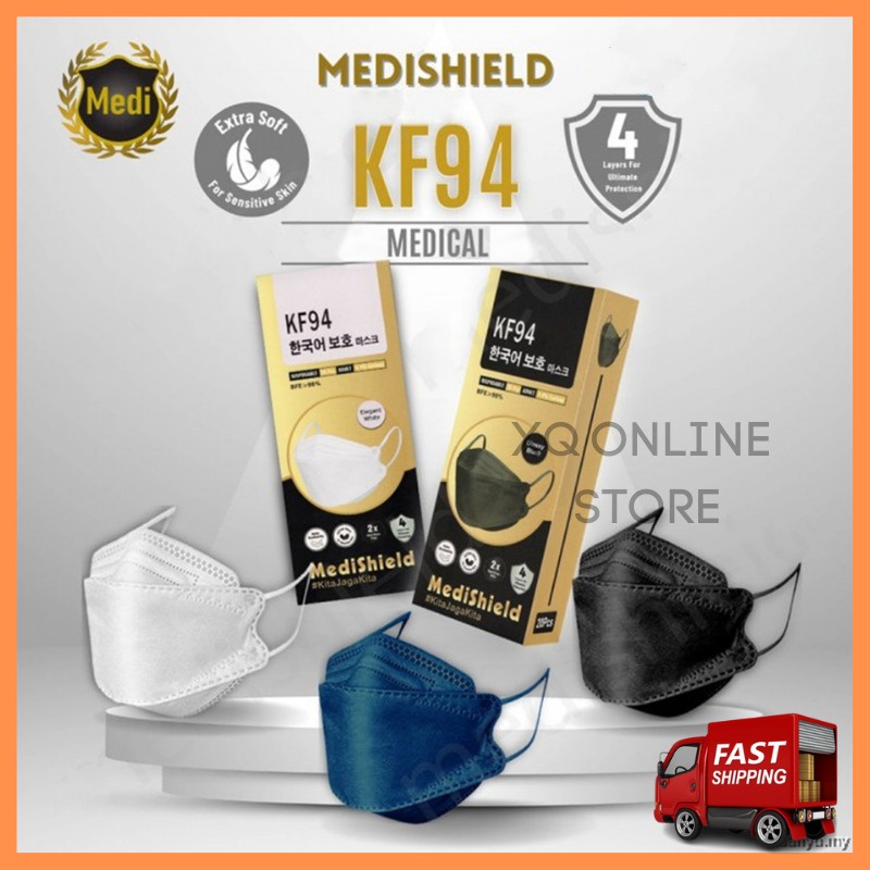 Medical Mask KF94【24hrs Ship】Medishield K94 Mask Face Mask 4 Ply NO BOX ...