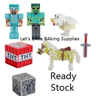 minicraft cake decoration minecraft cake topper minecraft toy figurine ...