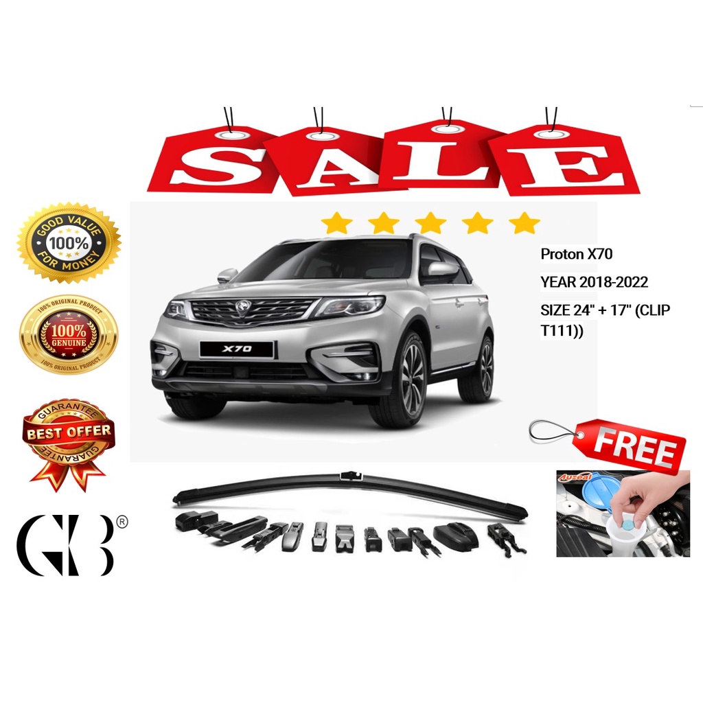 GB-STORE [100% ORIGINAL] Proton X70 Wiper, GB AeroBlades, Year 2018 ...
