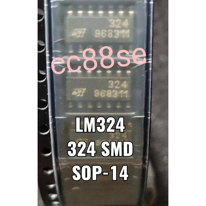 LM324 324 SOP-14 SMD Low Power Quad Operational Amplifier IC ST ...