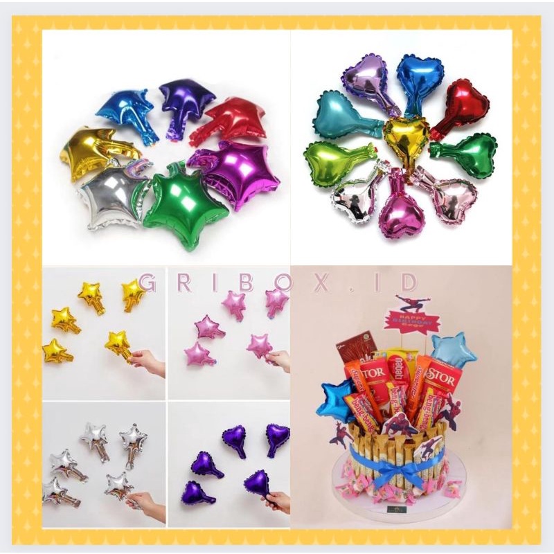 Mini Love Foil Balloons/mini Star Foil Balloons/5 Inch Love Balloons ...