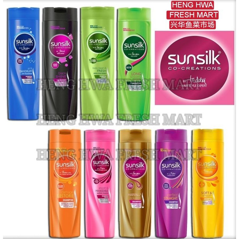 SUNSILK Hair Shampoo/Syampu Rambut 70ml/160ml/320ml (Black Shine/Soft ...
