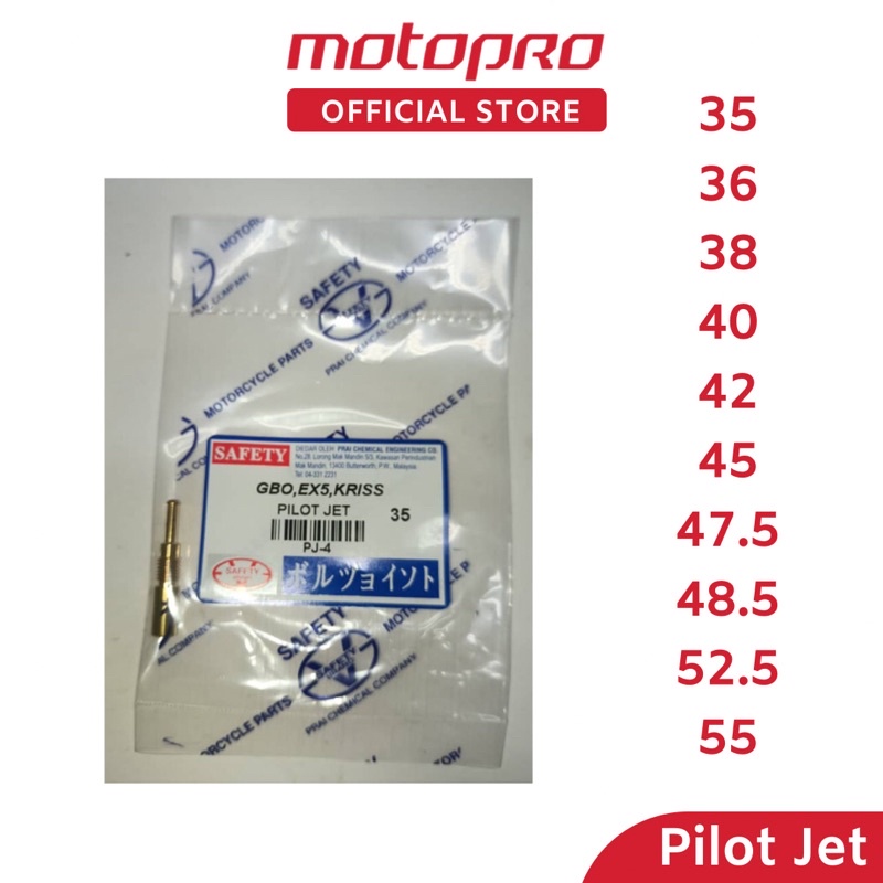 MODENAS HONDA KRISS EX5 GBO 35 36 40 45 47.5 48.5 52.5 Pilot Jet ...