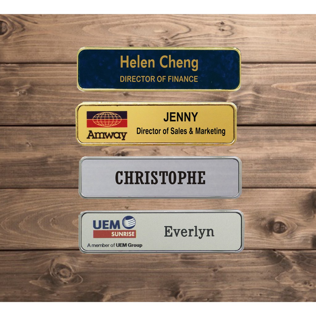 EXECUTIVE GOLD BADGES with LOGO & PINS l HOTEL, CORPORATE l ROUNDED ...