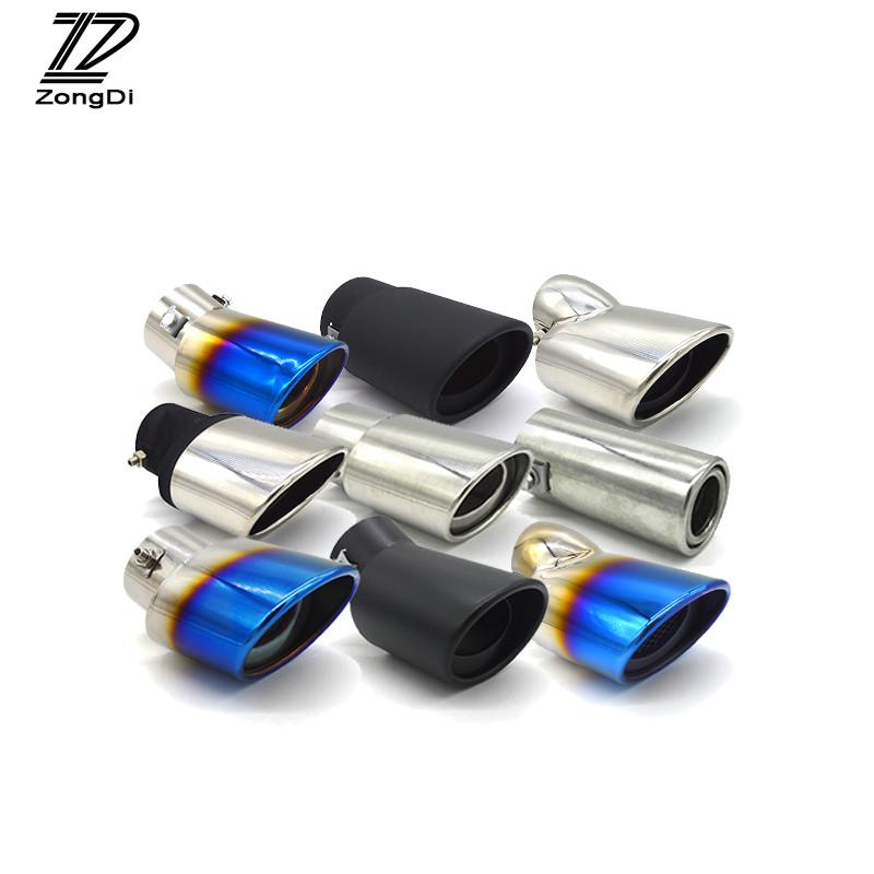 Universal Stainless Steel Automobiles Car Exhaust Muffler Tip pipe For ...