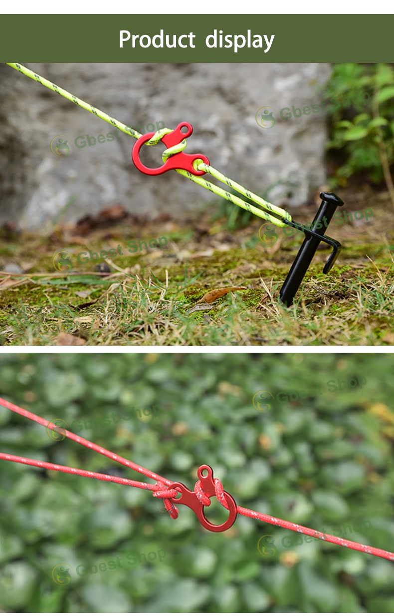Canopy Camping tent Rope Buckle Aluminum Alloy Double Eye Snail ...