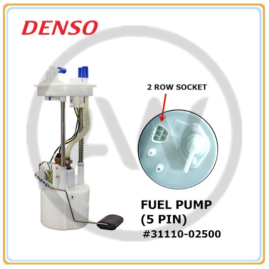 Denso Hyundai Atos 1997-2010 Fuel Pump Assembly (5 Pin) (2 Row Socket ...