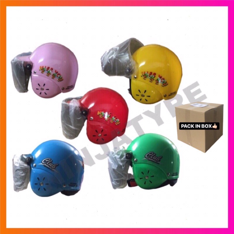 Kids Safety Helmet Children Budak Kanak Kid Topi Keledar Doraemon Hello ...
