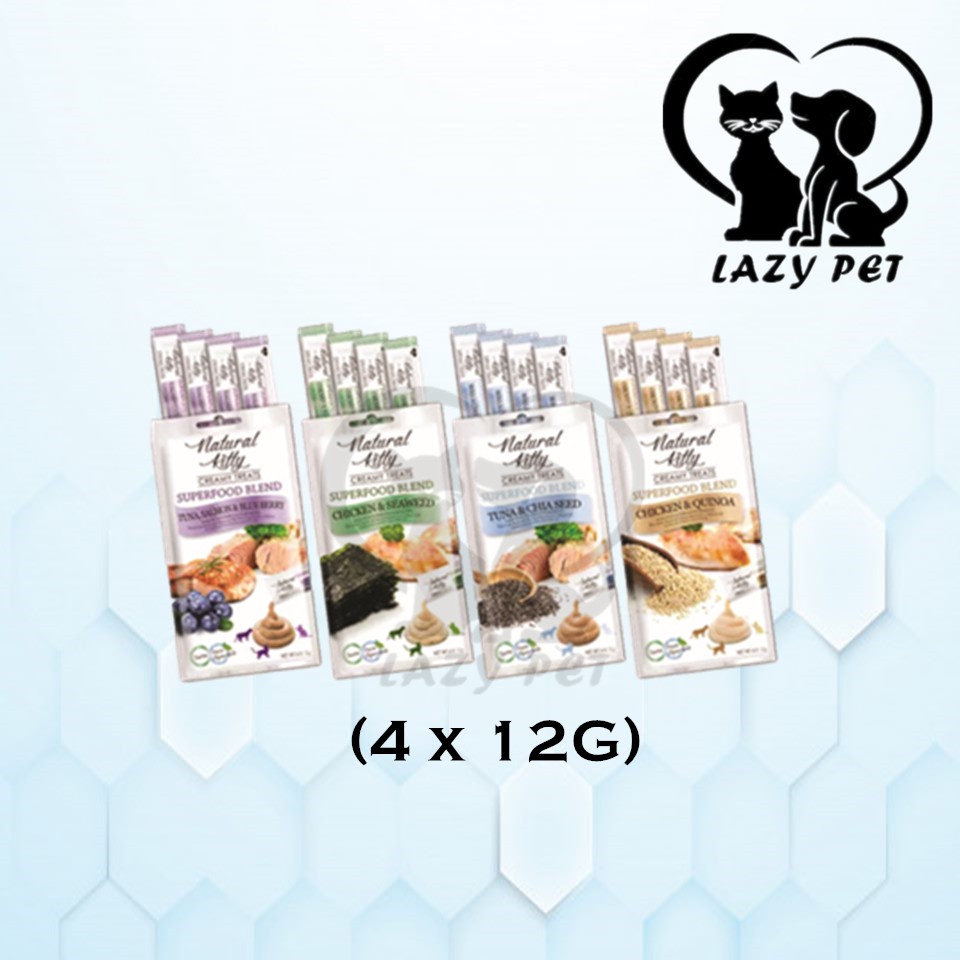 Natural Kitty Creamy Treats Superfood Blend (4 x 12G) 48G | Shopee Malaysia