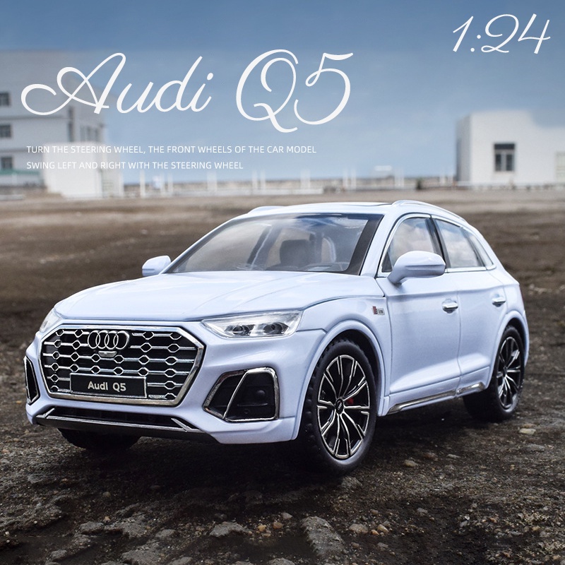 【RUM】1:24 Scale Audi Q5 Alloy Car Model Light & Sound Effect Diecast ...