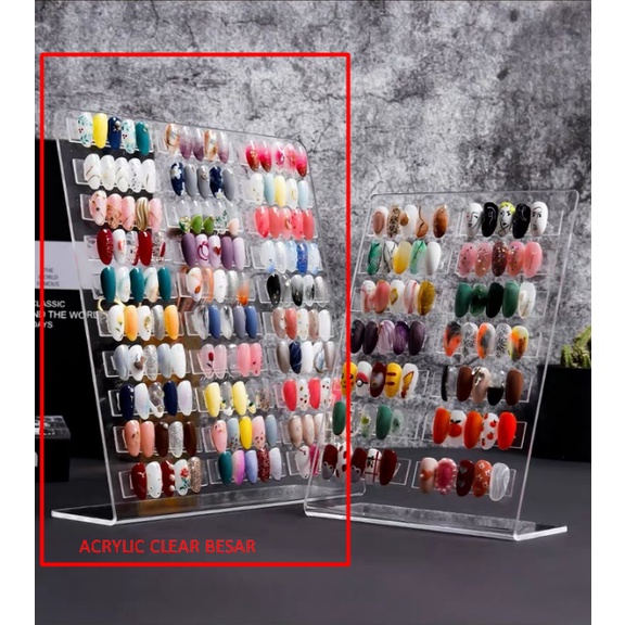 Acrylic display STAND Fake nail display STAND Transparent Clear ACRYLIC ...