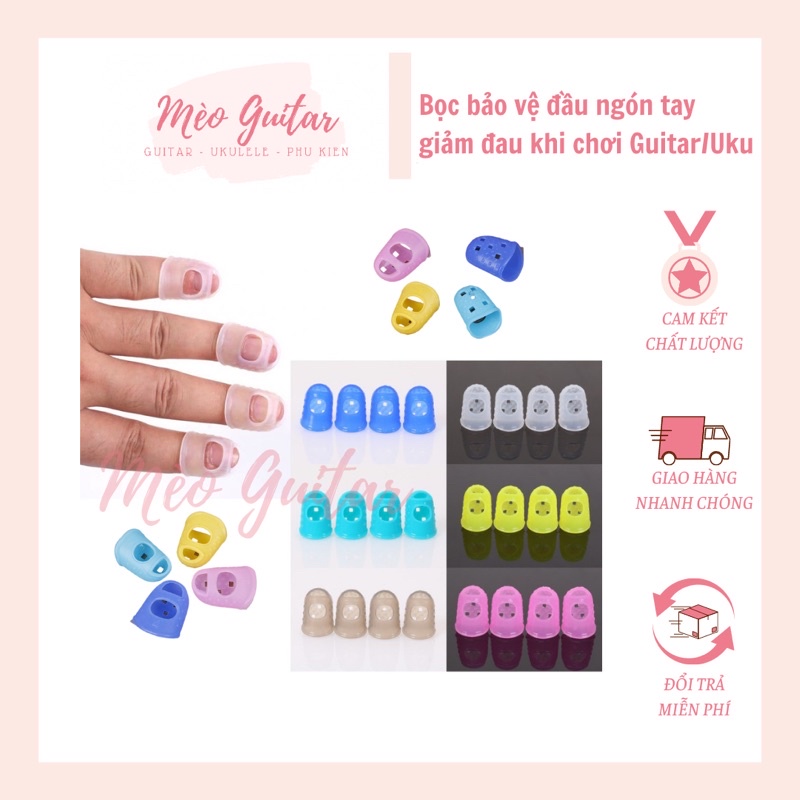 Set of 4 quality finger covers to protect hands when playing Guitar ...