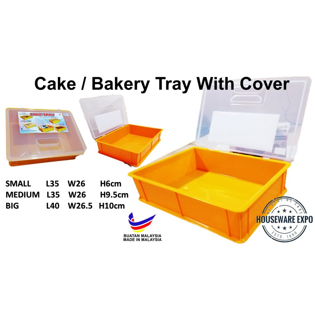 Cake Tray With Cover / Yellow Tray / Bakery Tray /Food Tray/ Plastic ...
