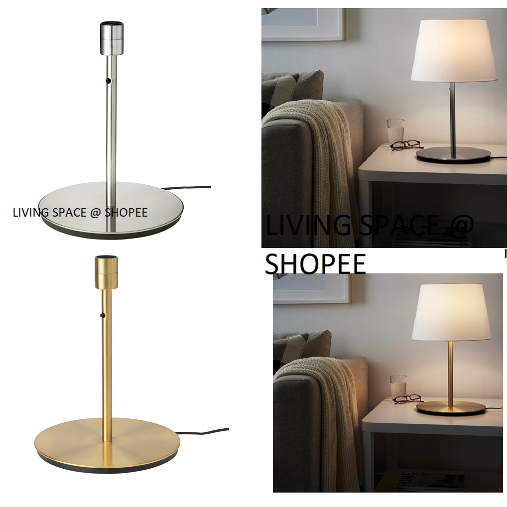 SKAFTET Lamp Base for Table Lamps , Silver / Gold Plating , Size 30 cm ...