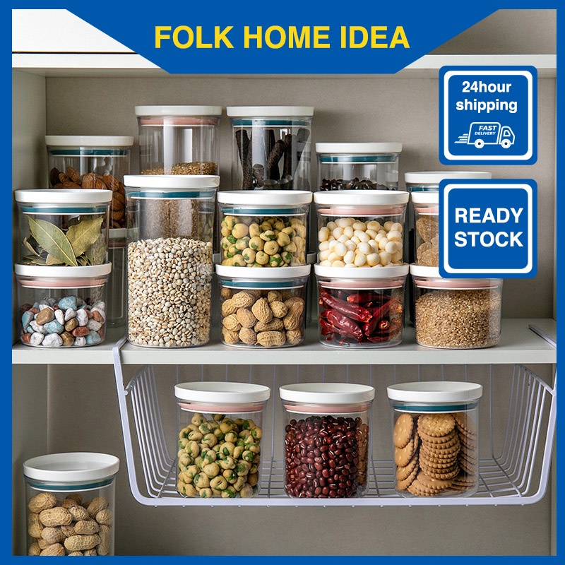Round Airtight Food Storage Container Stackabl Sealed Kitchen and ...