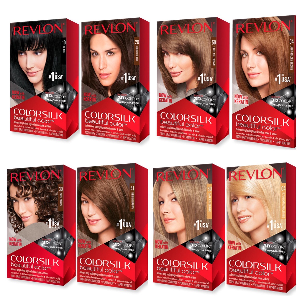Revlon Colorsilk American hair dye - Many colors | Shopee Malaysia