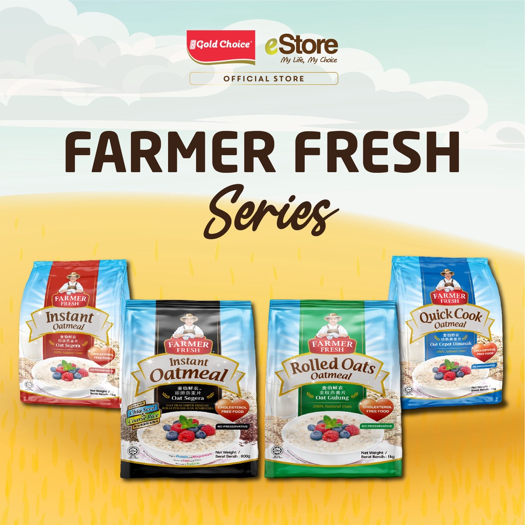 FARMER FRESH Oatmeal / Rolled Oats / Quick Cook /Instant /Instant with ...