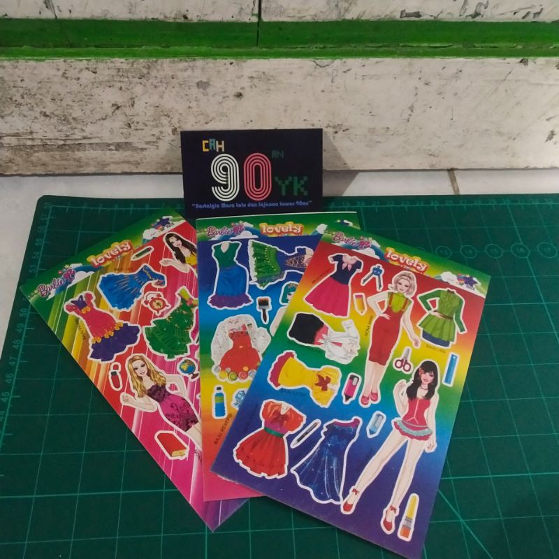 Bk MINI LOVELY Paper Doll Colorful BARBIE Series. Traditional Old ...