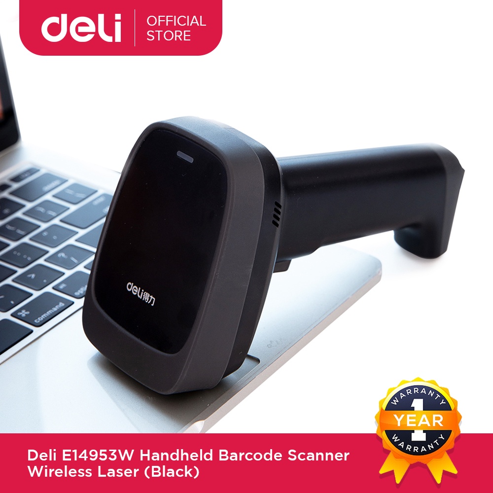 Deli Handheld Barcode Scanner Scanning Type E14953W | Shopee Malaysia