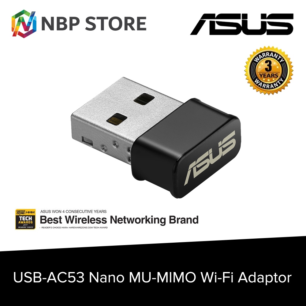 ASUS USB-AC53 Nano AC1200 Dual-band USB Wi-Fi Adapter | Shopee Malaysia