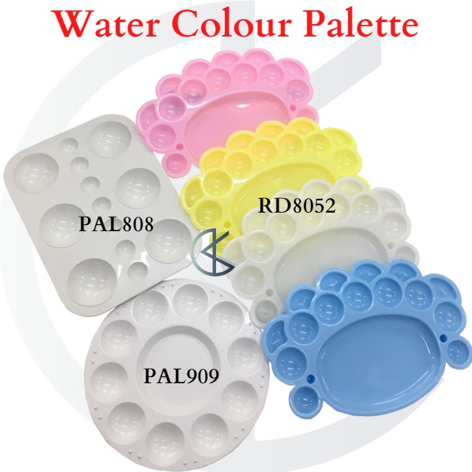 Cute Design Water Colours Plate / Watercolor Palette / Drawing Coloring ...