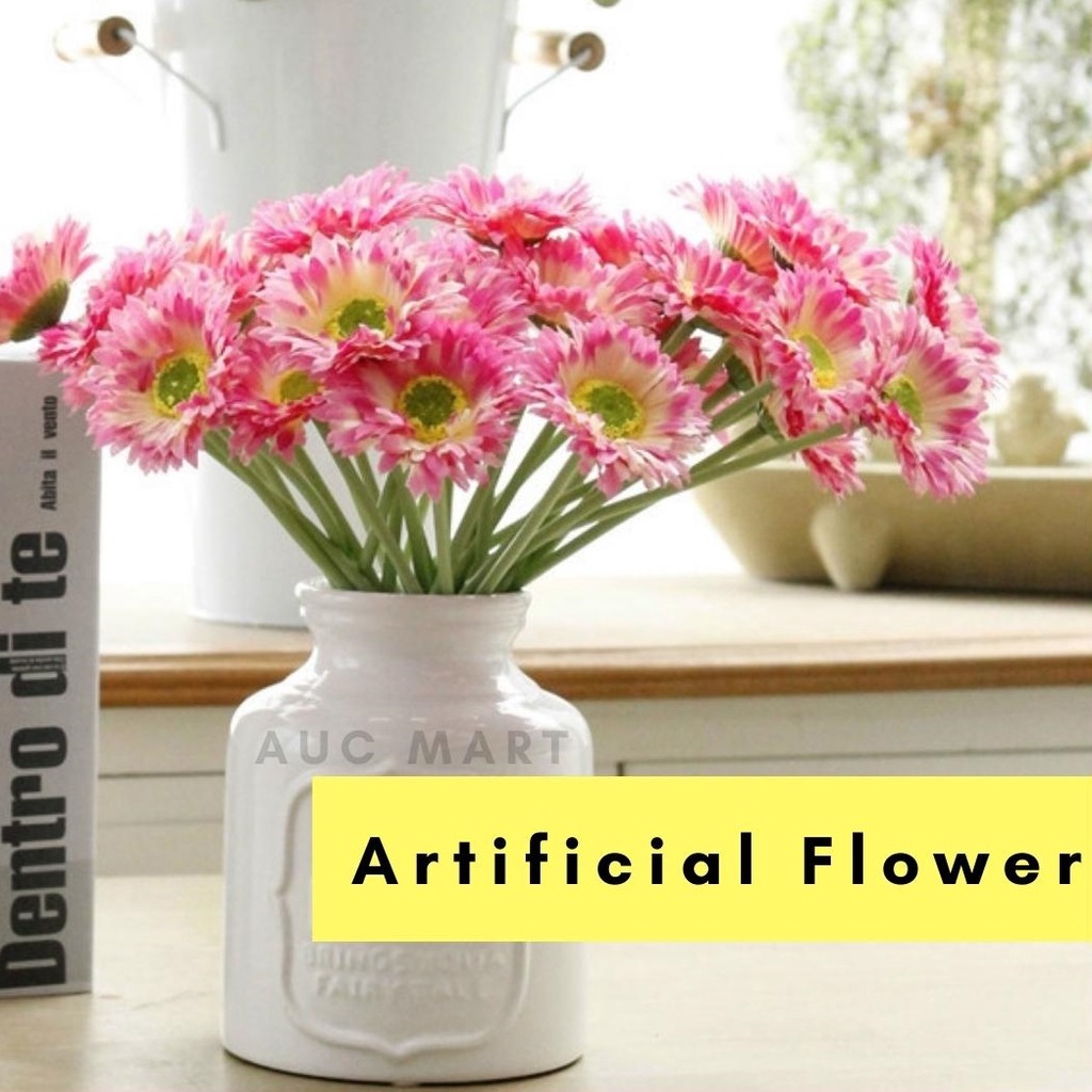 Artificial Daisy Gerbera Flower Pokok Bunga Daisy Tiruan Hand Bouquet ...