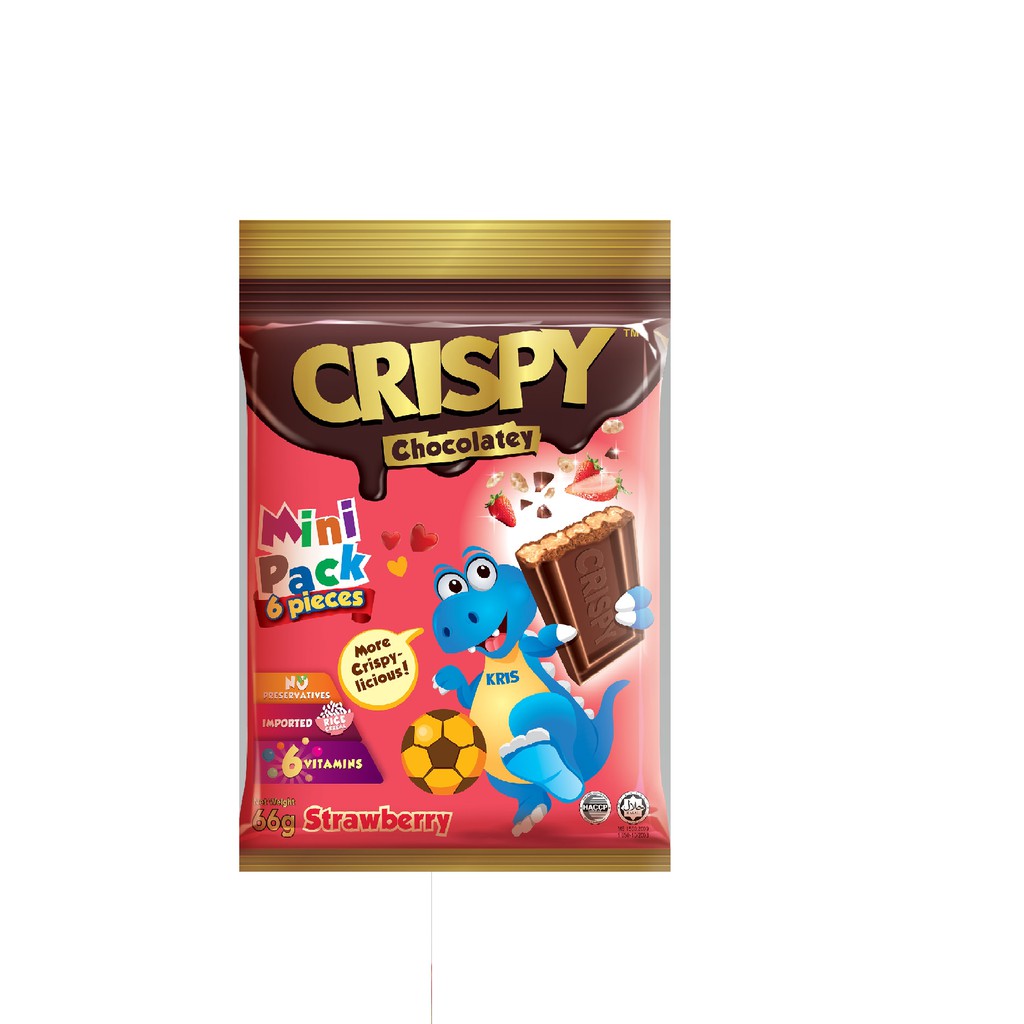 Crispy Chocolatey Strawberry With Rice Cereal (66g x 6's) | Shopee Malaysia