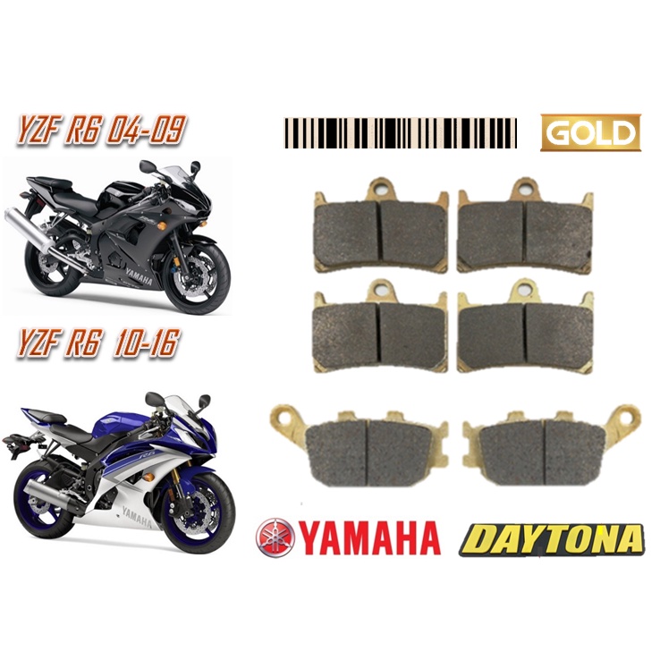YAMAHA DISC BRAKE PADS R1 R6 GOLD QUALITY MOTORSPORT | Shopee Malaysia