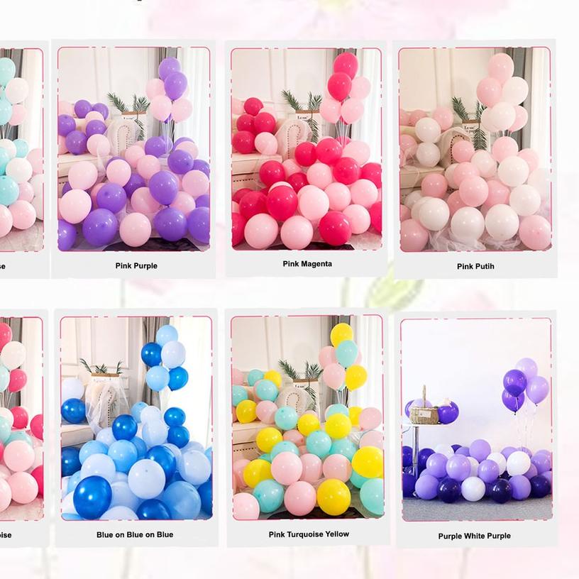 (Latex Package) Pastel / Doff / Metallic Combination Of Latex Balloons ...