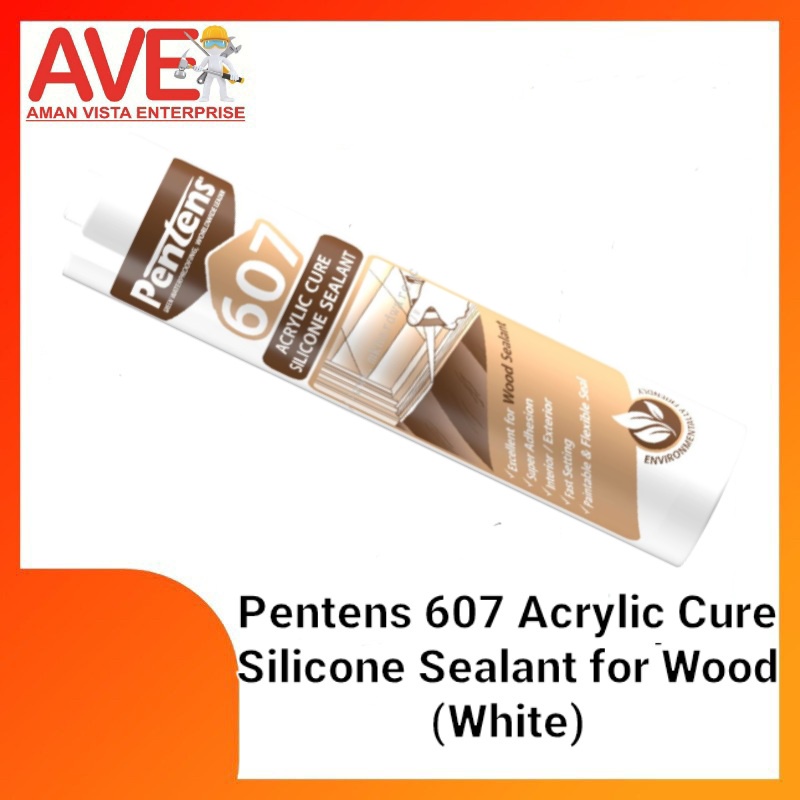 Pentens Acrylic Cure Silicone Sealant for Wood (White) | Shopee Malaysia