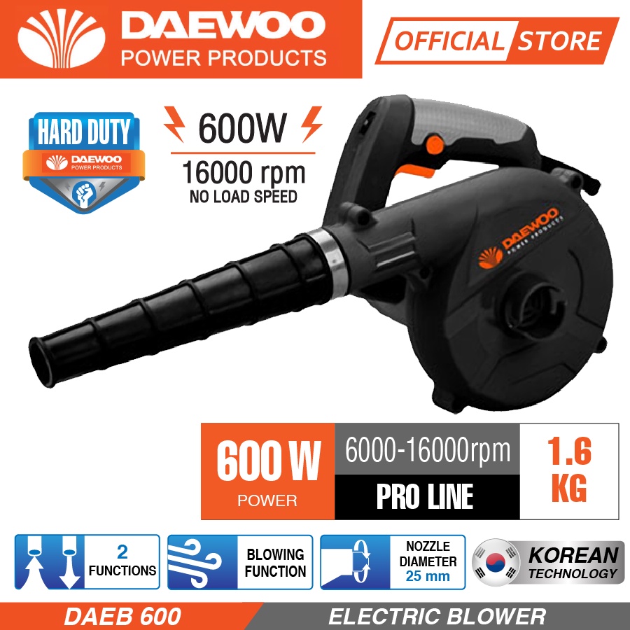 DAEWOO 600W VARIABLE SPEED BLOWER / VACUUM DAEB600 | Shopee Malaysia