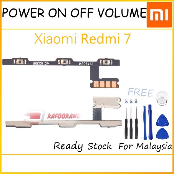 Original Xiaomi Redmi 7 Power ON OFF Volume Up Down Button Flex Cable ...
