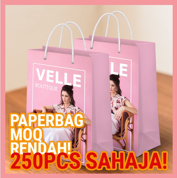 [250 pcs] PAPER BAG SIZE A4 HARGA DIRECT KILANG (Boleh letak logo ...