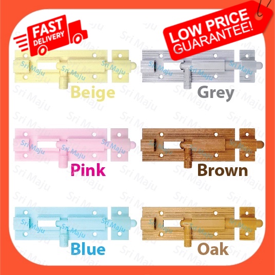 Selak Pintu Plastik / PVC Door Bolt Slug Latch Security Door Slide Shed ...