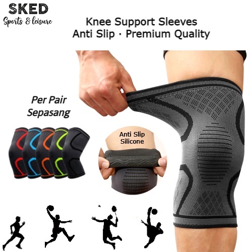 SKED Aolikes Premium Knee Support Knee Sleeve (1Pair) Anti Slip Knee ...