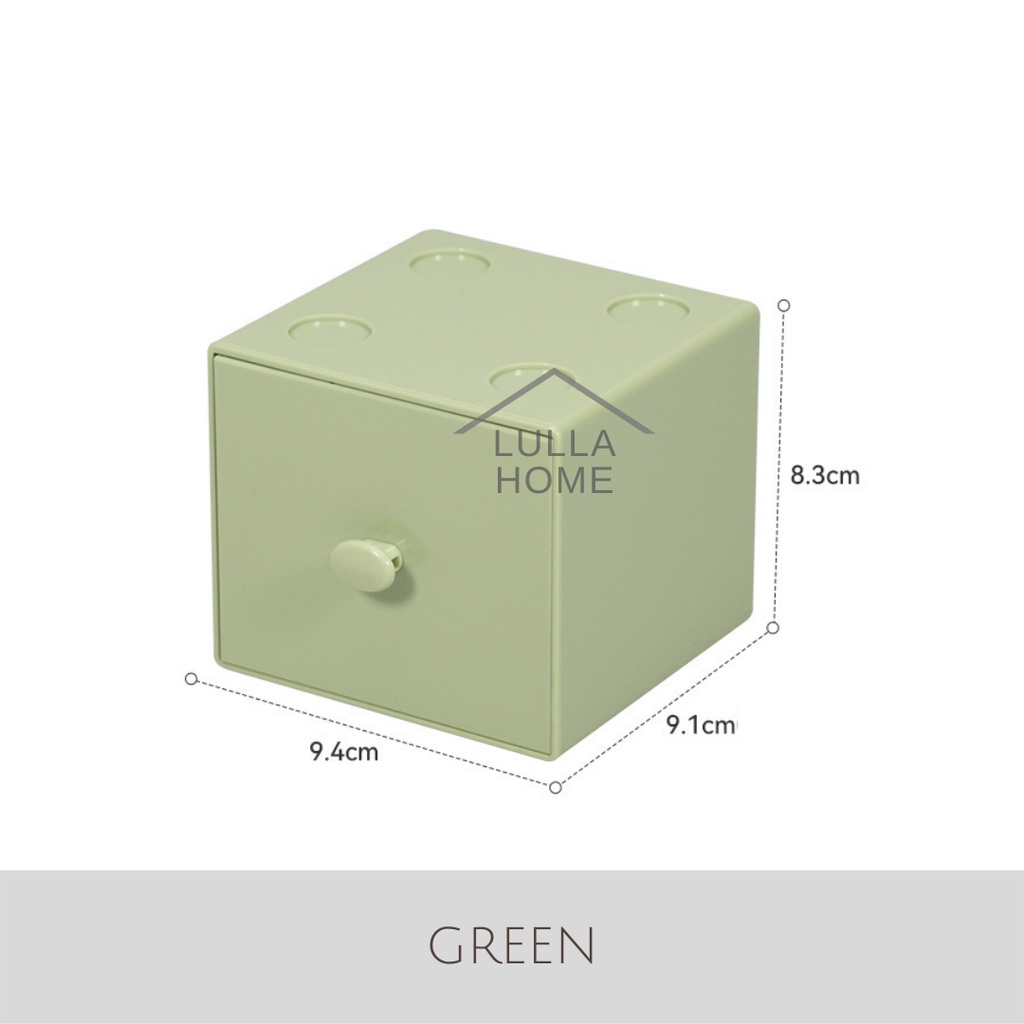 LullaHome Rainbow Color Lego Block Compartment Storage Desktop ...