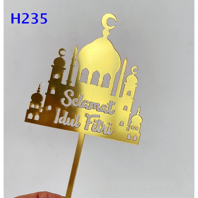 Ramadan Acrylic cake topper Eid Mubarak Hari Raya Hari Haji cupcake ...