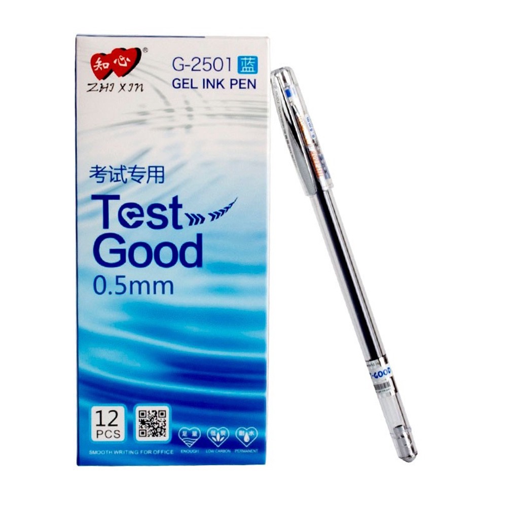 Test good gel pen 0.5mm blue / black / red /green / purple / pink 1pcs ...