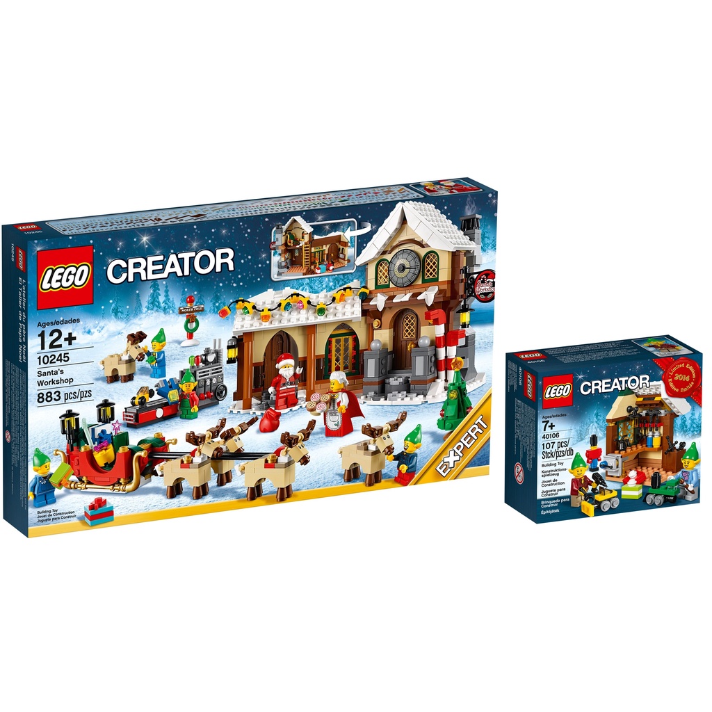 Lego Creator Expert Winter Village 10245 Santa 's Workshop + Seasonal ...