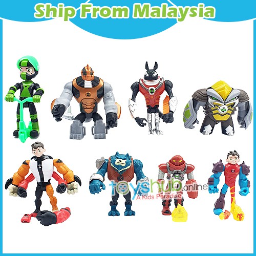 8pcs Ben 10 Omni-Kix Armor Jetray Rustbuggy Ben Armor Humungousaur ...